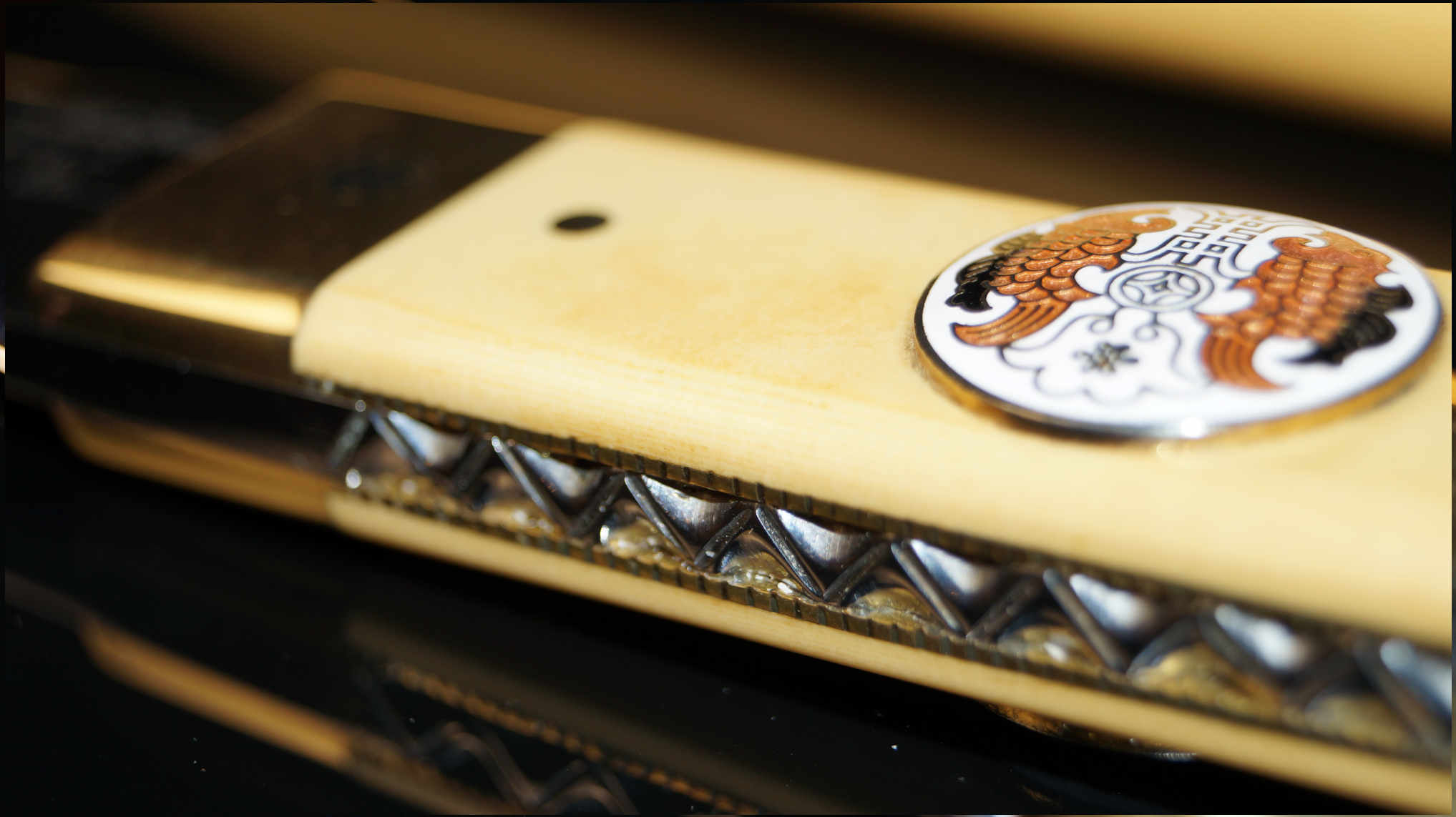 Gil Hibben Tanto with Micarta Handle and Sheath: Koi Emblem - Bodacious ...